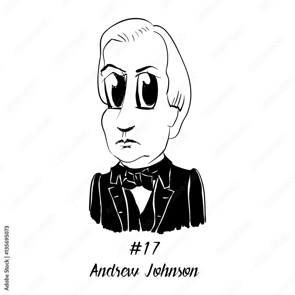 Cartoon Caricature Character Historical Portrait US Presidents Comic ...