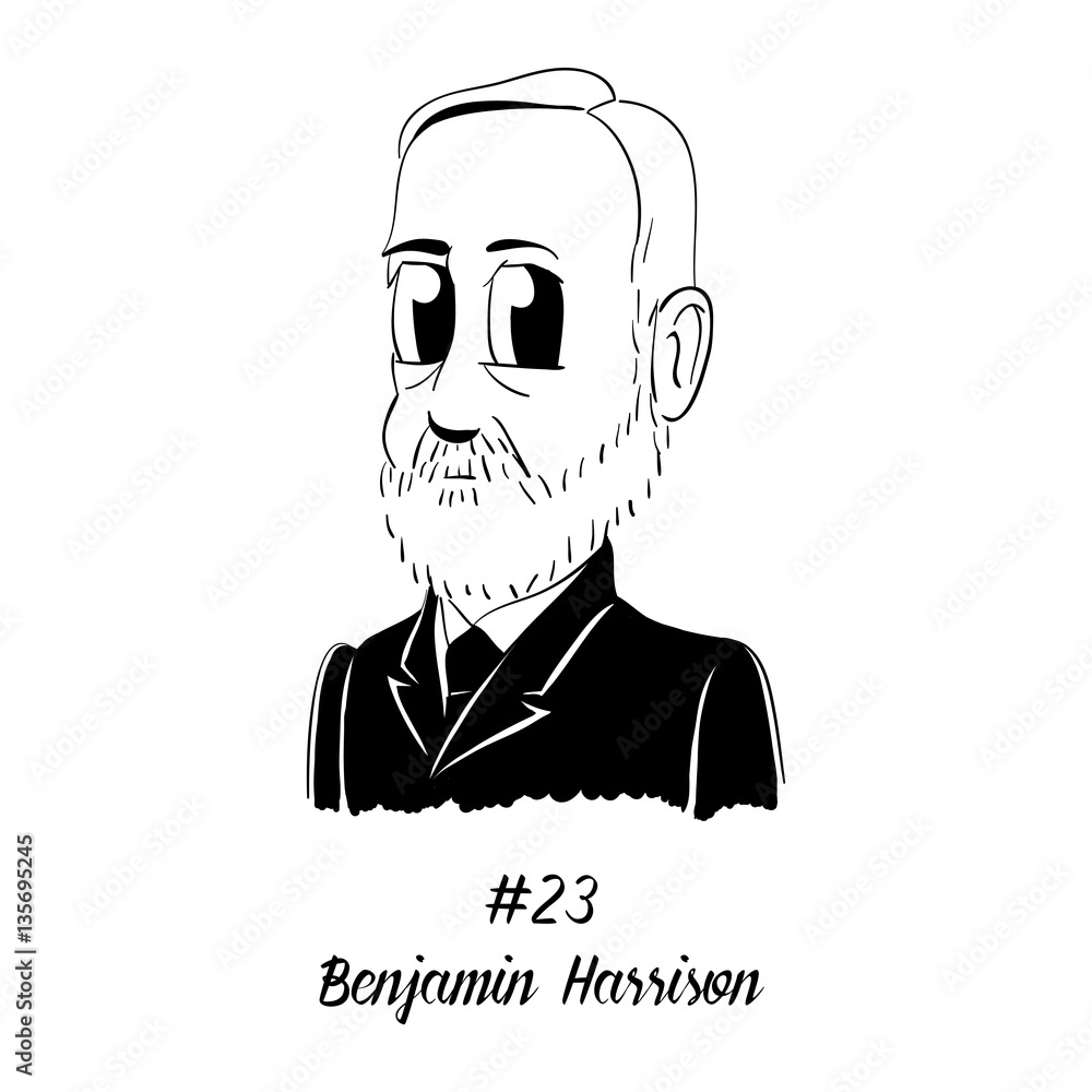 Cartoon Caricature Character Historical Portrait US Presidents Comic ...