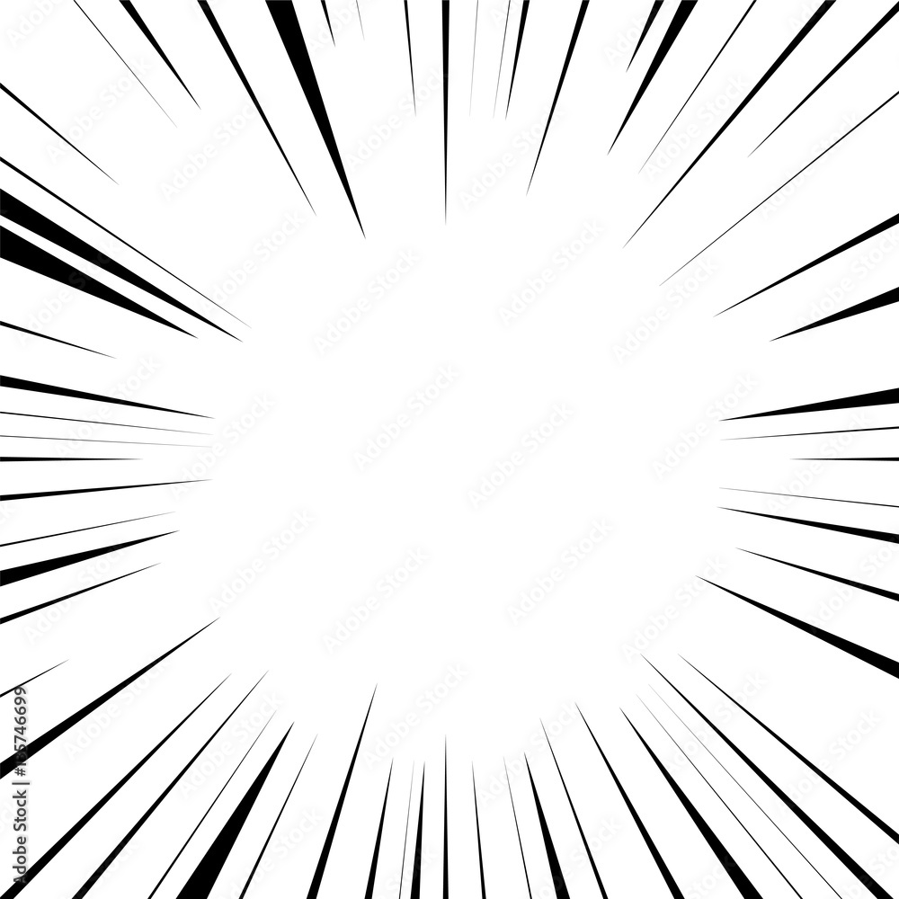 Comic book speed lines. Vector background Stock Vector | Adobe Stock