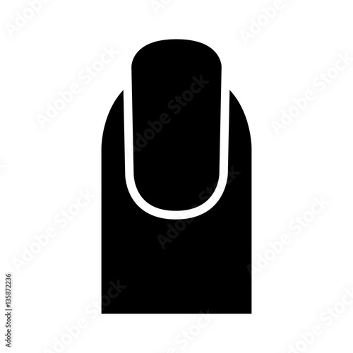 Long fingernail / finger nail flat vector icon for apps and websites ...