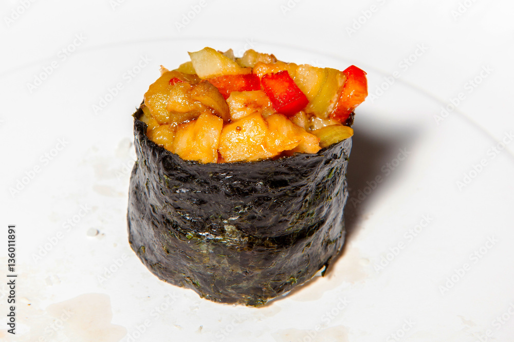 sushi, shooting different types of sushi and Gunkan-maki menu for the ...
