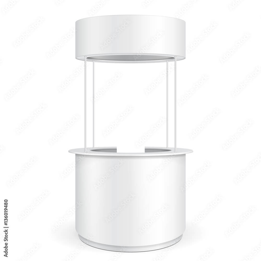 Round POS POI Blank Empty Advertising Retail Stand Stall Bar Display ...