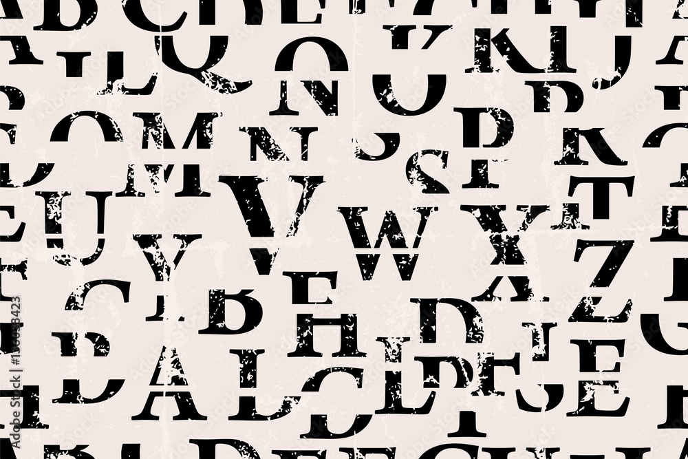 seamless background, letters, alphabet, vector illustration Stock ...