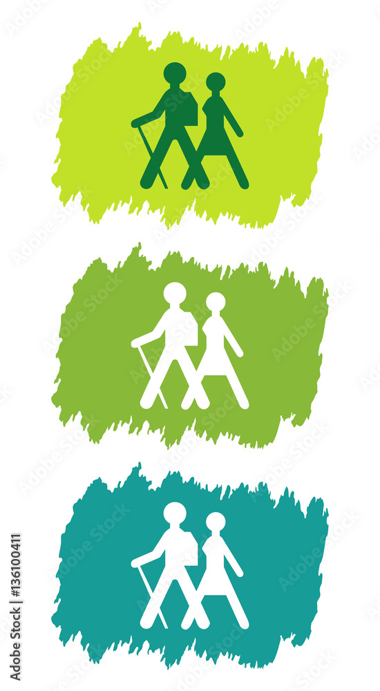 Logo randonnées pédestres. Stock Vector | Adobe Stock