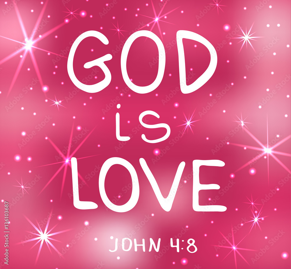 GOD is love . Bible lettering. Brush calligraphy. .Hand drawing ...