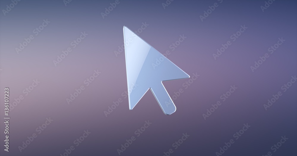 Ilustración de Stock Cursor Silver 3d Icon | Adobe Stock