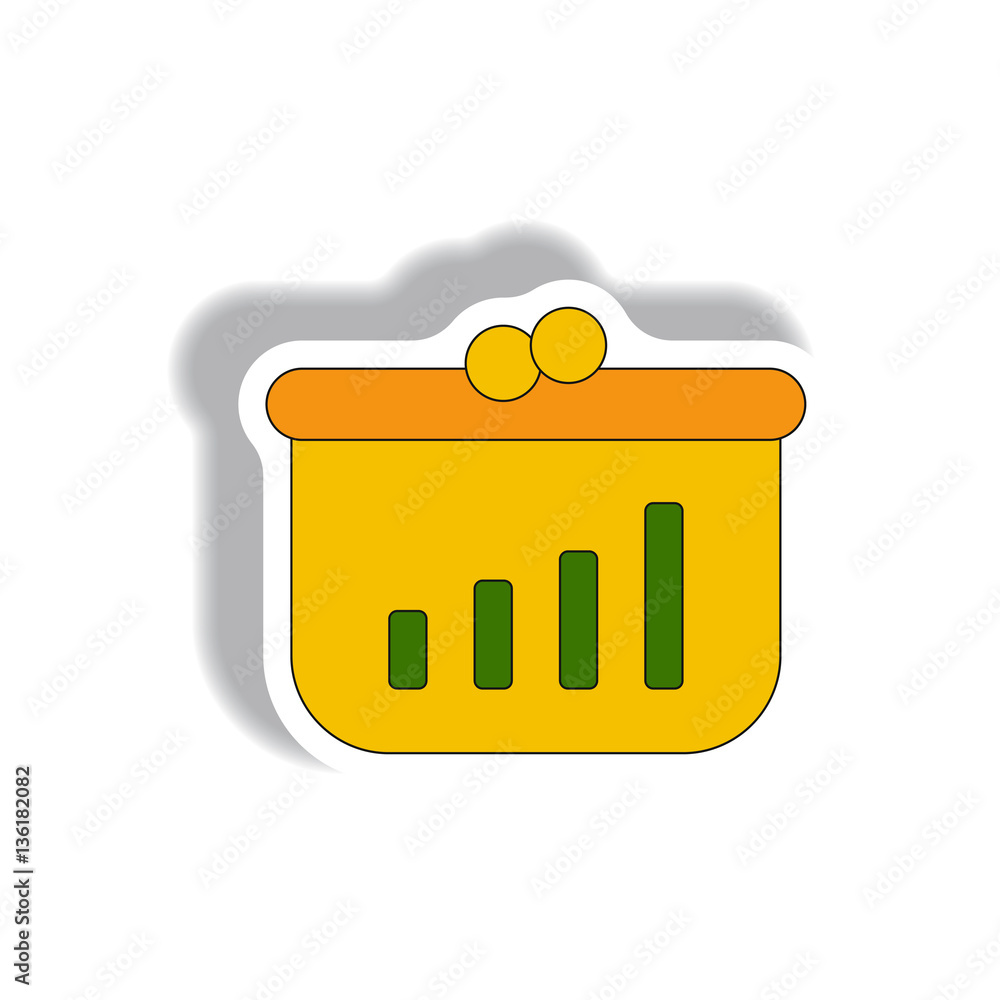 economic concept of catch up Vector illustration in paper sticker style ...
