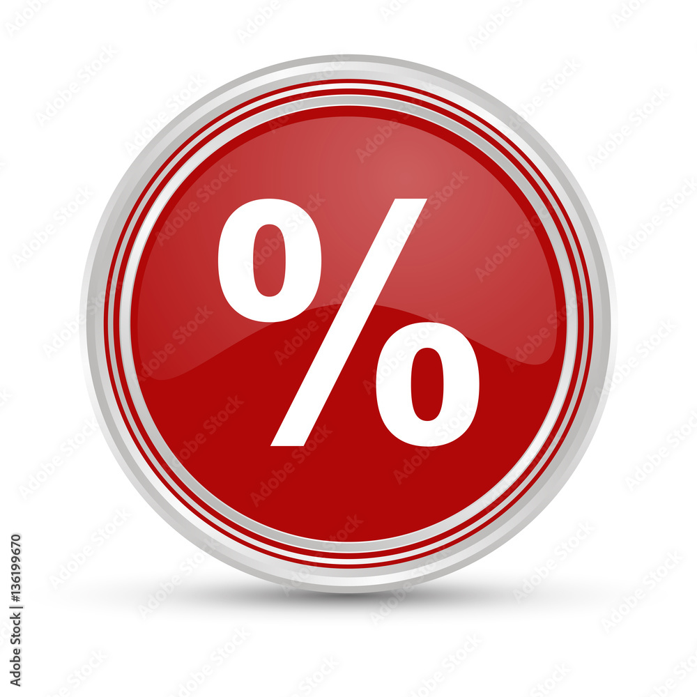 Roter Button - Prozent - Rabatt - Sonderangebot Stock Vector | Adobe Stock