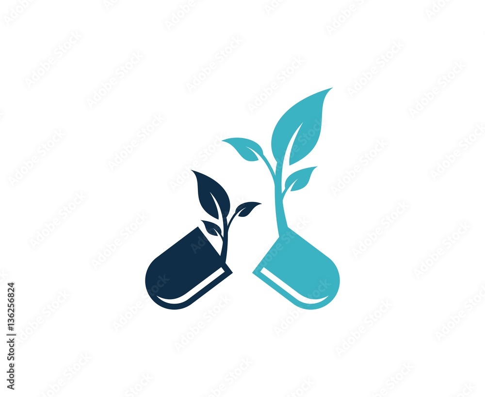 Pill logo Stock Vector | Adobe Stock