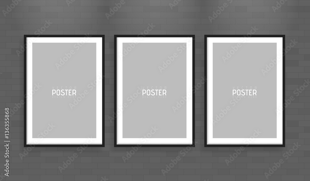 Empty white A4 sized vector paper frame mockup. Show your flyers ...