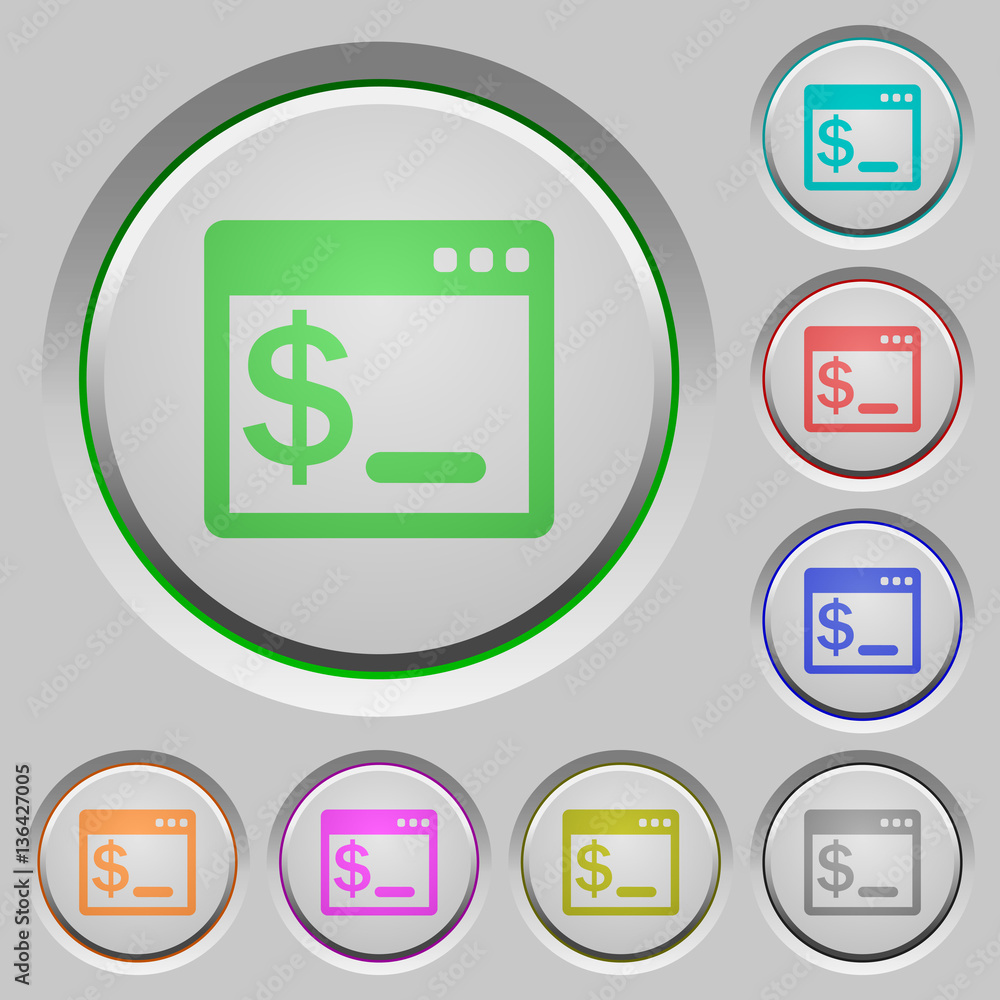 OS command terminal push buttons Stock Vector | Adobe Stock