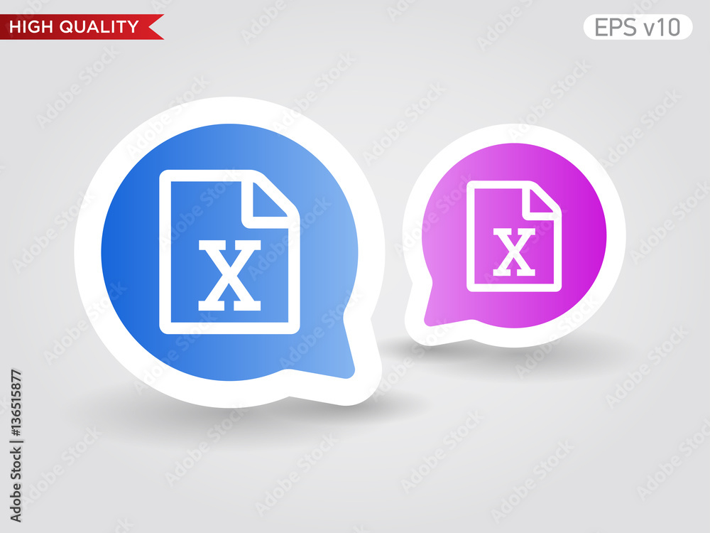 Excel file icon. Button with excel file icon. Modern UI vector. Stock ...