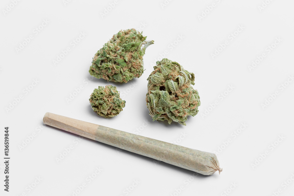 Close up of Charlie Sheen medical marijuana buds and weed joint Stock ...