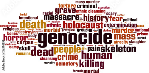 Genocide word cloud concept. Vector illustration Stock Vector | Adobe Stock
