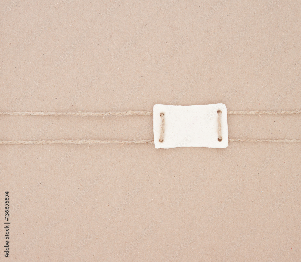 Cardboard packaging packed with jute and paper tag, label from the ...