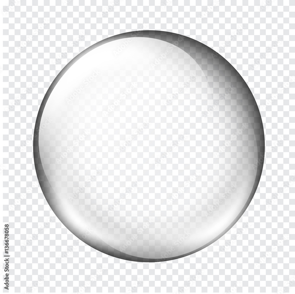 white transparent glass sphere with glares and highlights Stock Vector ...