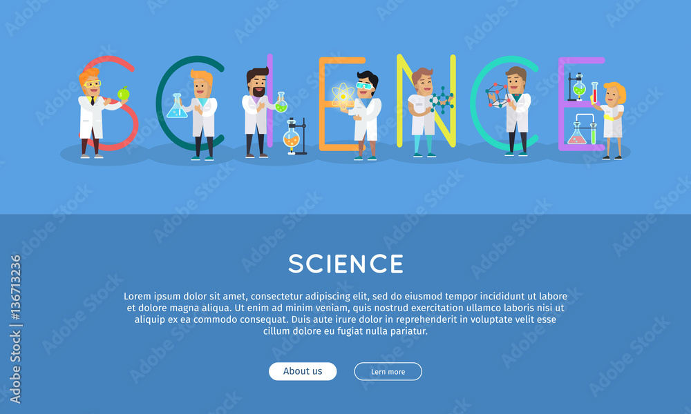 Science Banner. Science Alphabet. Stock Vector | Adobe Stock