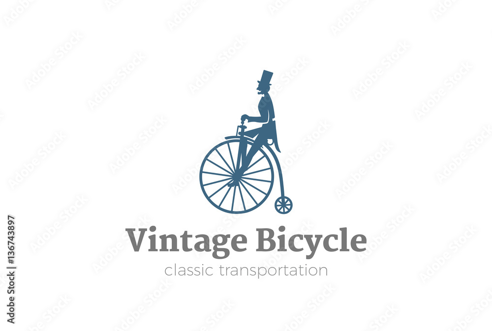 Vintage Bicycle Logo design vector template Stock Vector | Adobe Stock