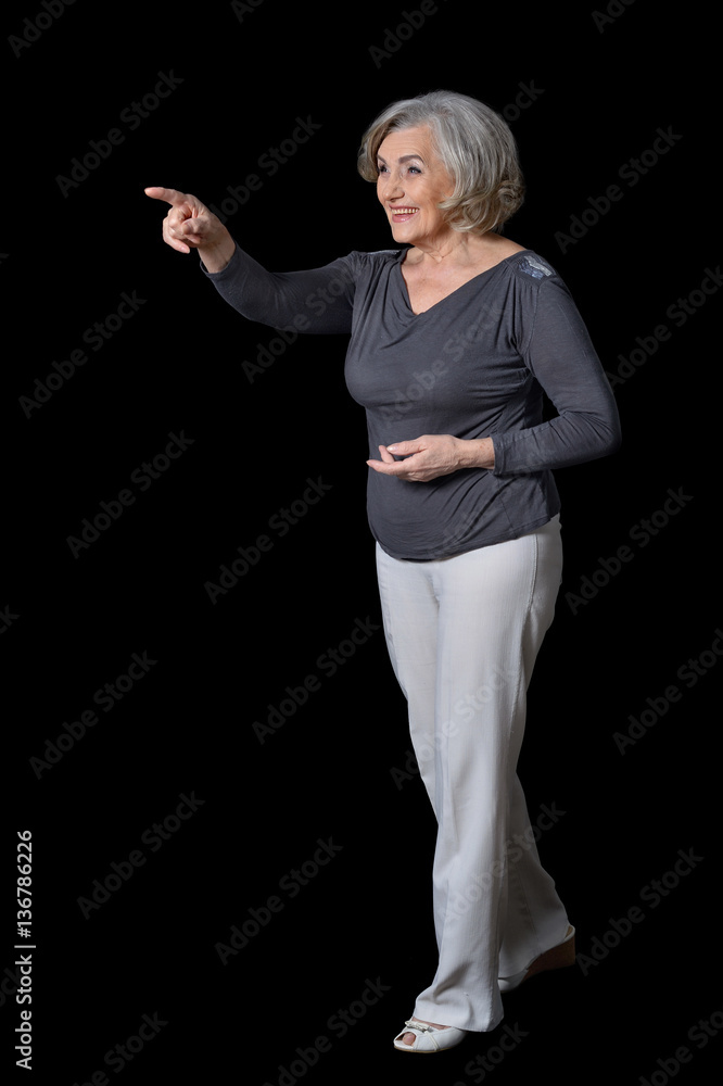 full height portrait of mature woman Stock Photo | Adobe Stock