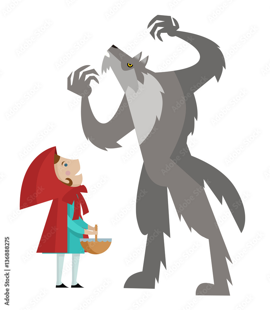 Big Bad Wolf Little Red Riding Hood Cartoon