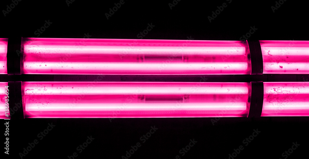 long lamp divided into sections with lights and gradient effect against ...