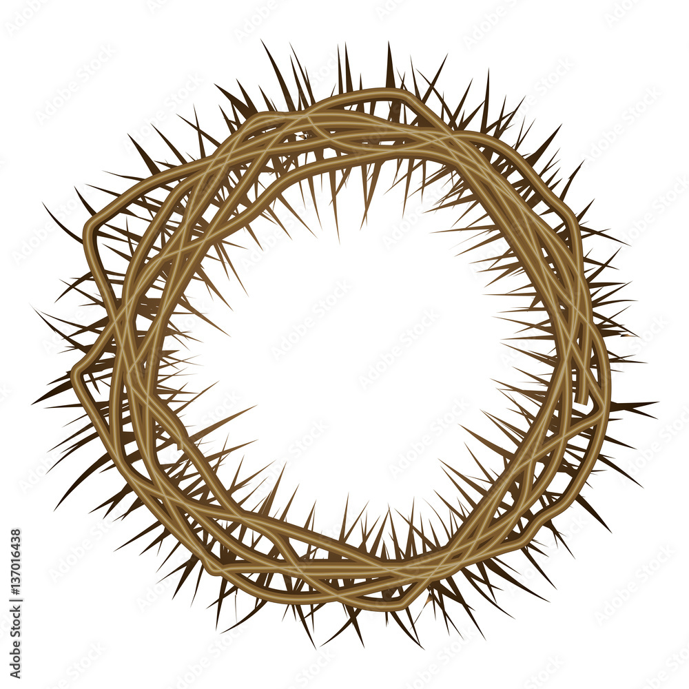 Crown of Thorns - - vector illustration Stock Vector | Adobe Stock
