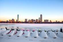 Boston Skyline In Winter Free Stock Photo - Public Domain Pictures