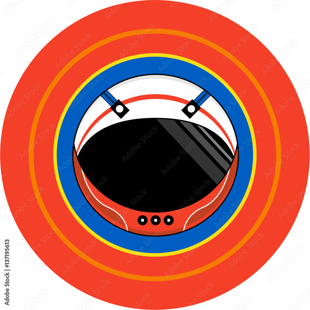 Cartoon Spaceman Space Helmet Graphic Stock Vector | Adobe Stock