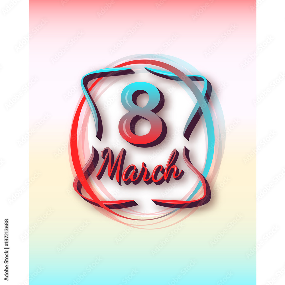 Women's day. 8 March. Vector illustration. Stock Vector | Adobe Stock