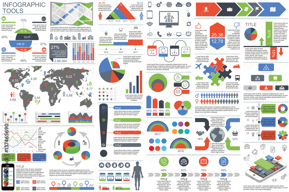 Infographic elements data visualization vector Stock Vector | Adobe Stock