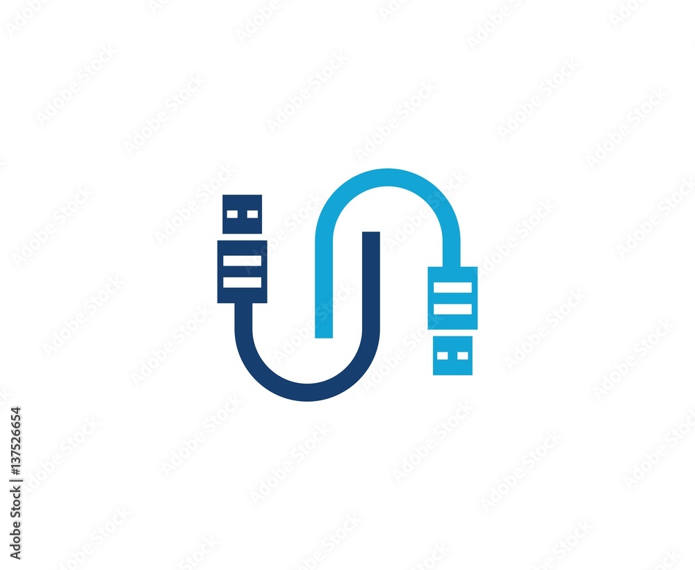 Stock-Vektorgrafik „USB logo“ | Adobe Stock