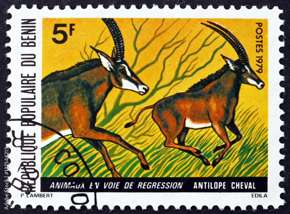 Postage stamp Benin 1979 Antelope Stock Photo | Adobe Stock