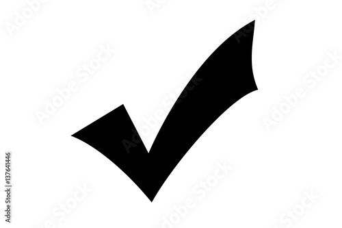 Schwarzer Haken auf weißem Hintergrund Stock-Illustration | Adobe Stock