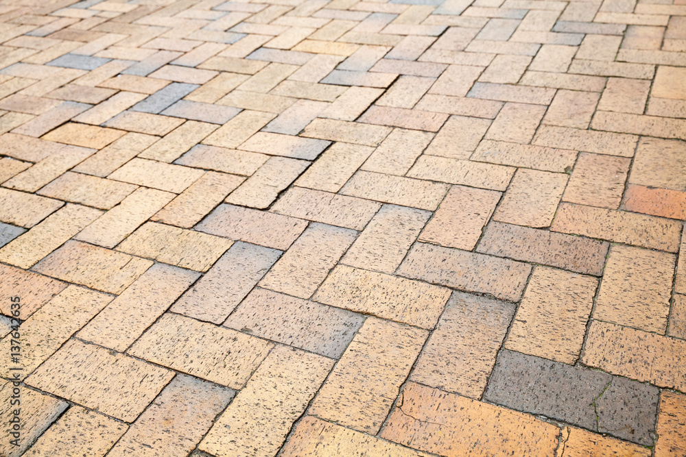 Yellow cobblestone road pavement texture Stock Photo | Adobe Stock