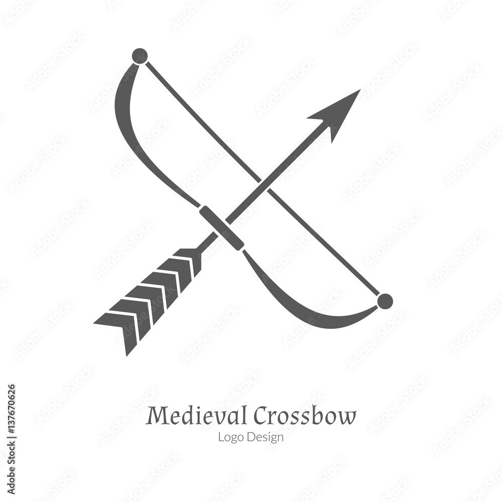 Medieval logo emblem template. Single logo, modern black simple style ...