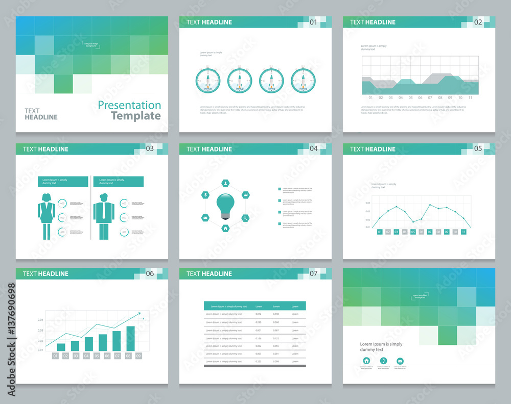 presentation background design template with infographic elements ...