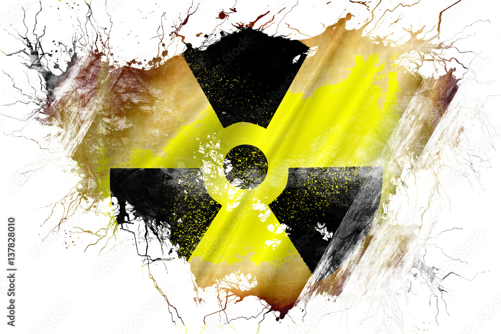 Grunge old Radiation warning flag Stock Illustration | Adobe Stock