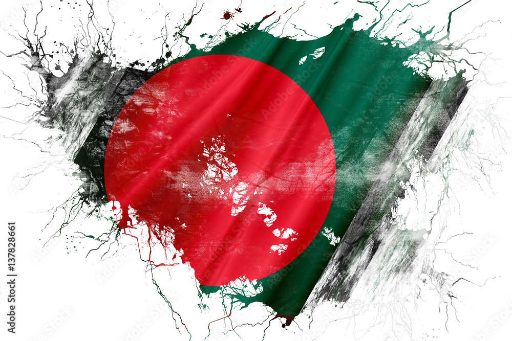 Grunge old Bangladesh flag Stock Illustration | Adobe Stock
