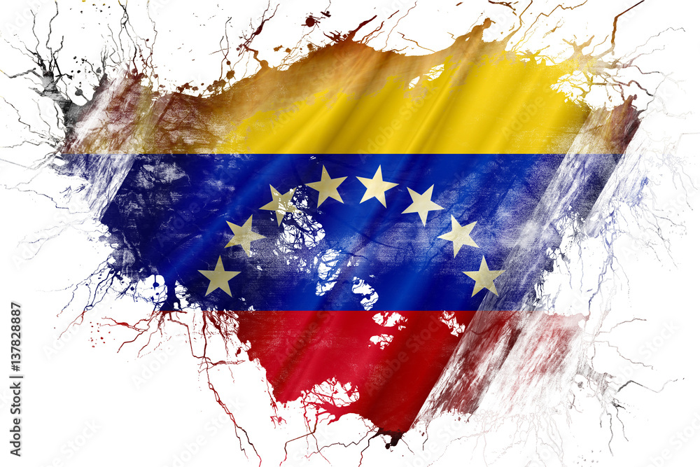 Grunge old Venezuela flag Stock Illustration | Adobe Stock