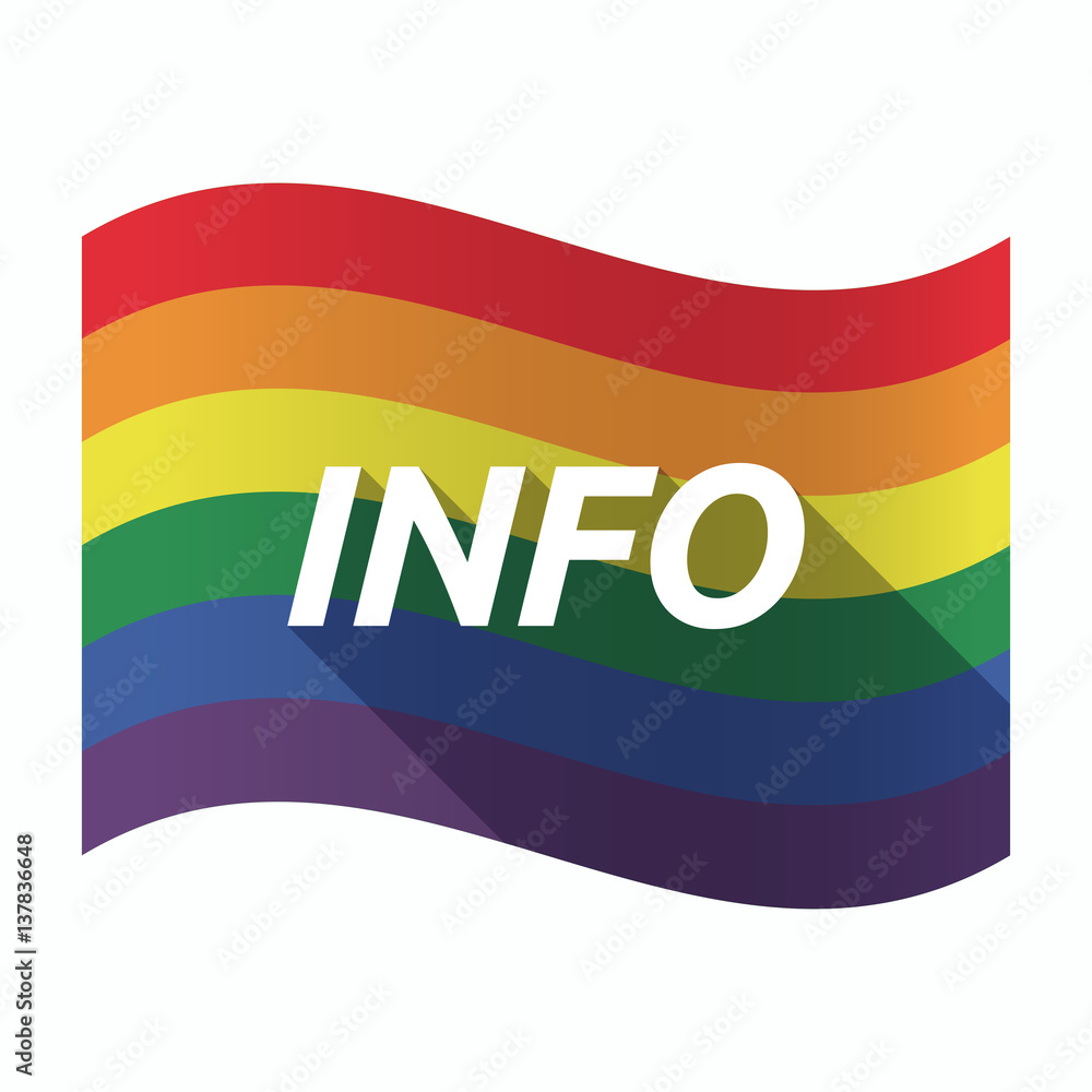 Isolated Gay Pride flag with the text INFO Stock Vector | Adobe Stock