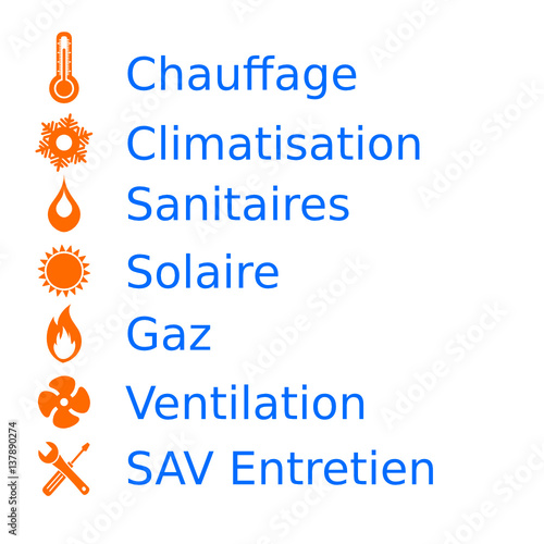 Climatisation Chauffage Plombier Gaz Logo Acheter Ce Vecteur Libre De
