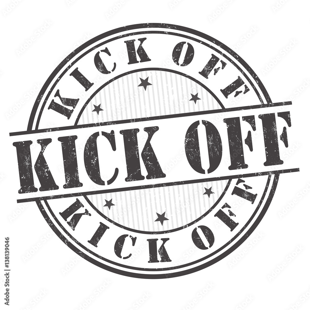 Kick off sign or stamp Stock Vector | Adobe Stock