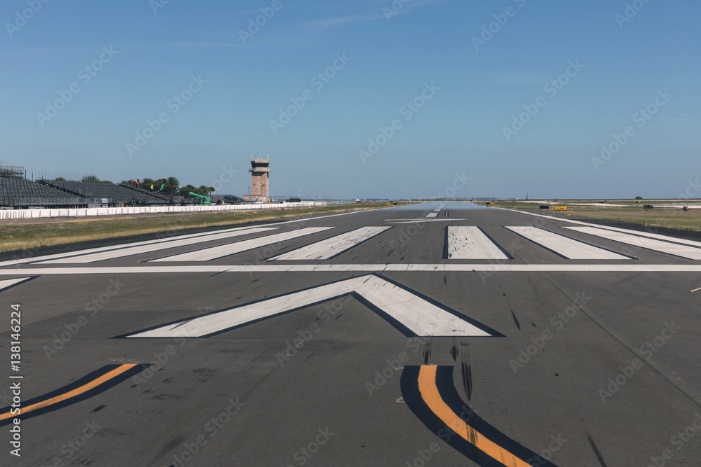 Airport runway with marking Stock Photo | Adobe Stock