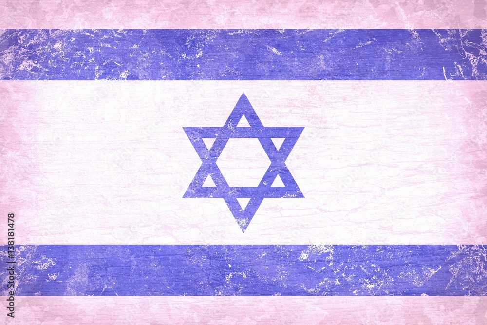Vintage Israel flag pattern Stock Photo | Adobe Stock