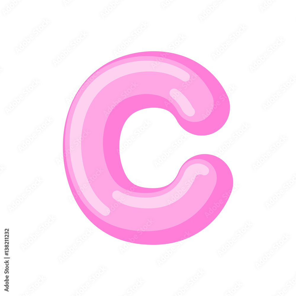 Letter C candy font. Caramel alphabet. lollipop lettering. Sweet ABC ...