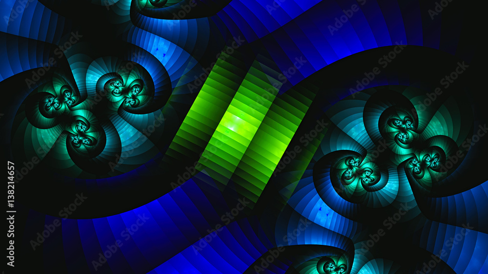 Geometry. Floral pattern. 3D surreal illustration. Sacred geometry ...
