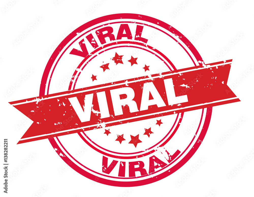 Viral stamp.Sign.Seal.Logo Stock Vector | Adobe Stock