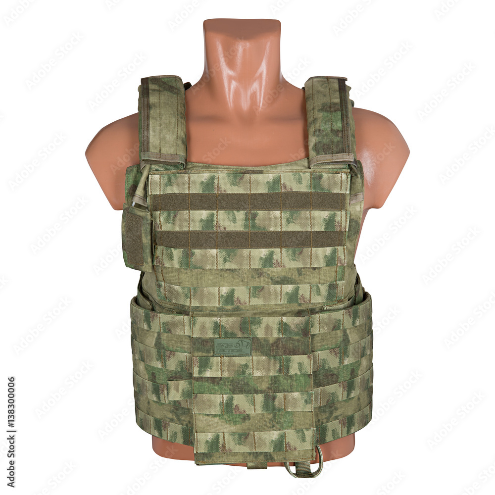 camouflage, military body armor, mannequin Stock Photo | Adobe Stock