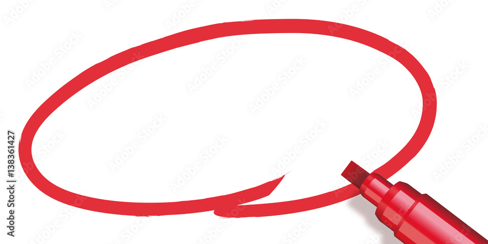 Vector de Stock Marqueur - Cercle rouge - présentation - entourer ...