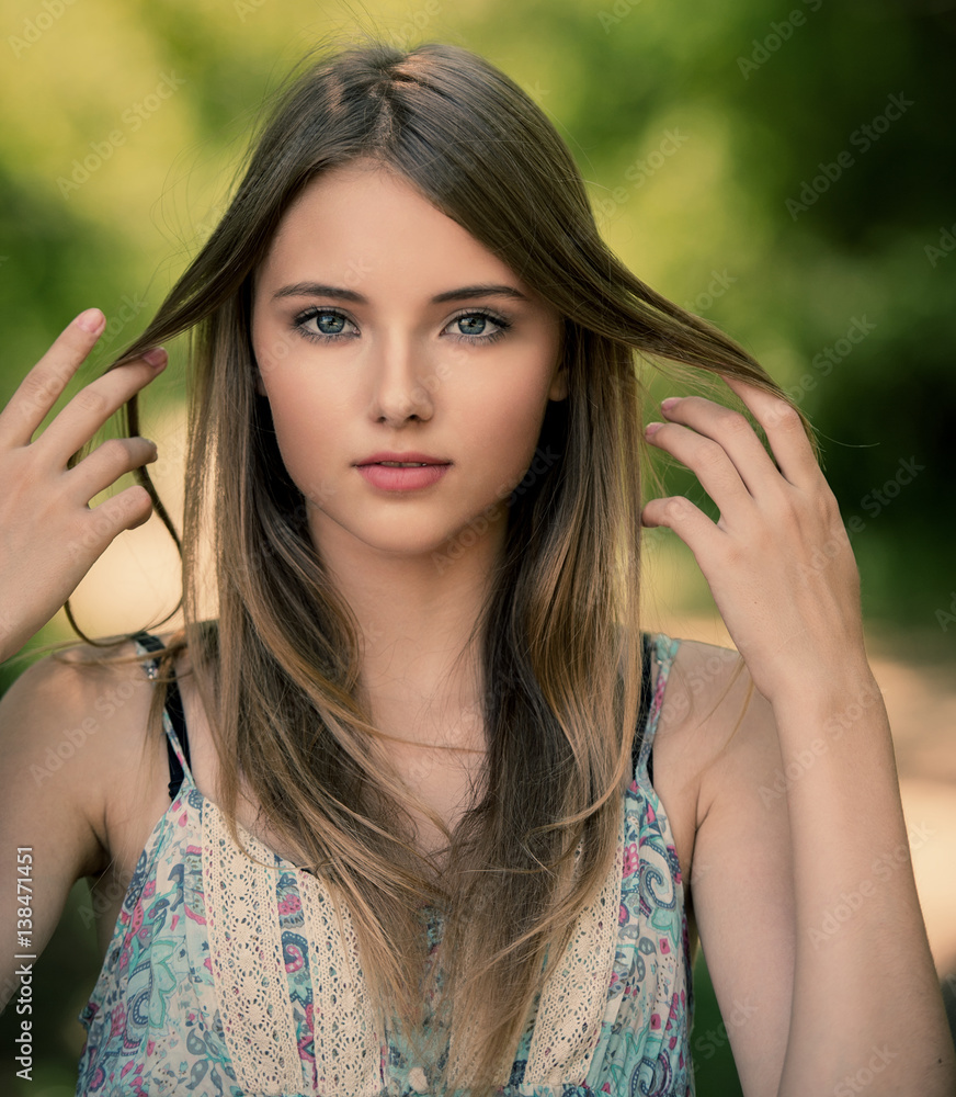 portrait of a pretty girl Stock Photo | Adobe Stock